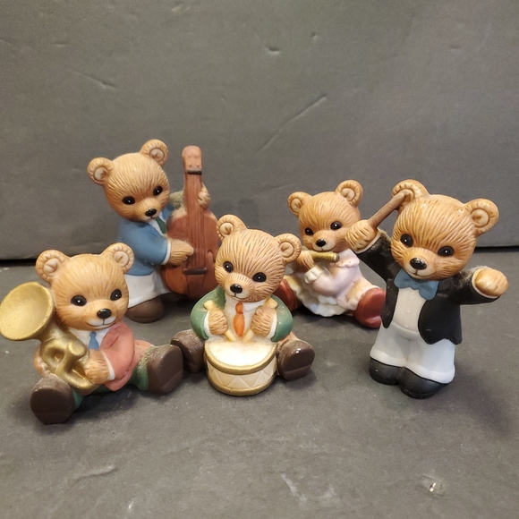Homco | Accents | Homco Musicians Porcelain Bear Figurines Set Of 5 422 ...